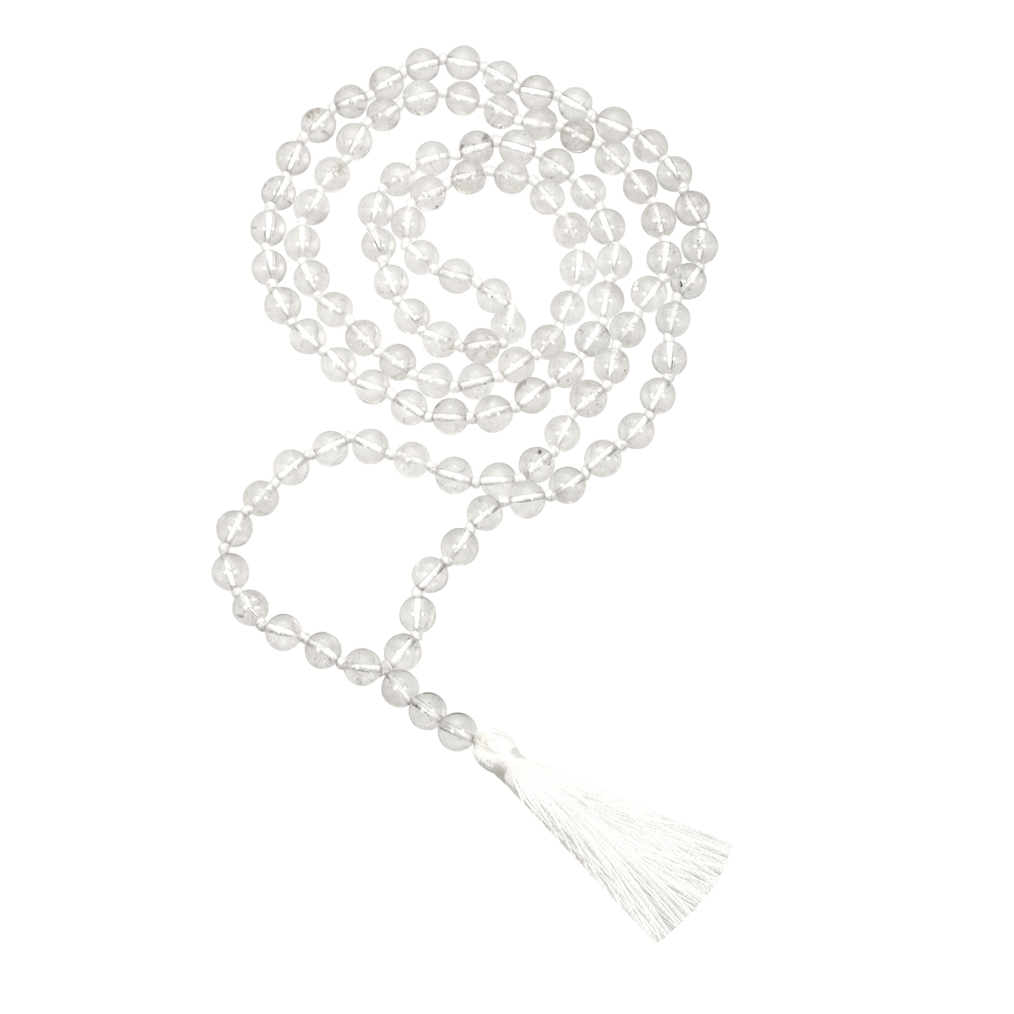Jain Jaap Mala 108+3 Beads in Clear Quartz